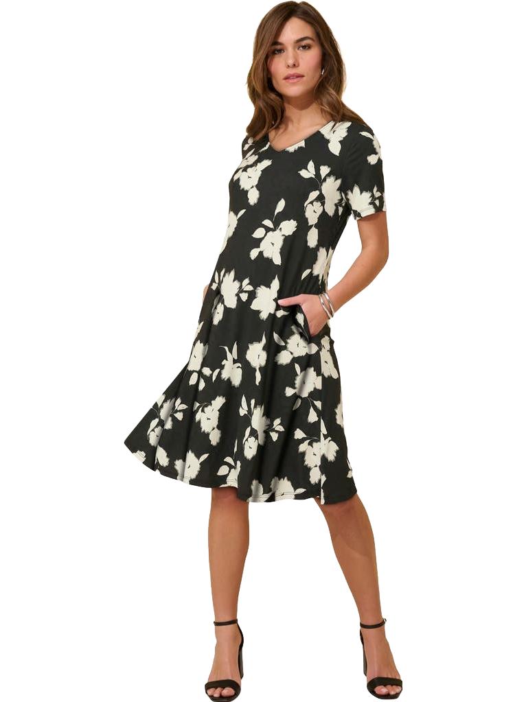 ROAMAN'S Roaman's Stretch Knit Pocket Swing Dress